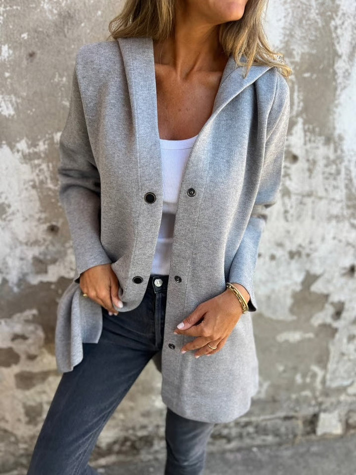 Casual Single Breasted Hooded Jacket ~ Throw-on style for breezy sprin ...